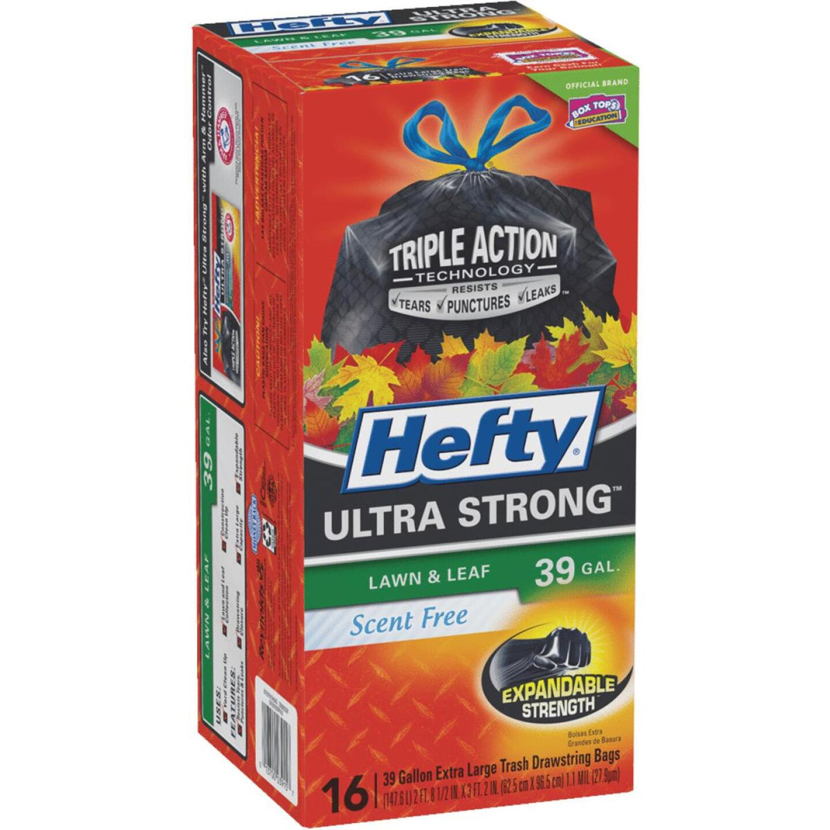 Hefty Ultra Strong 39 Gal. Extra Large Black Trash Bag (16-Count ...